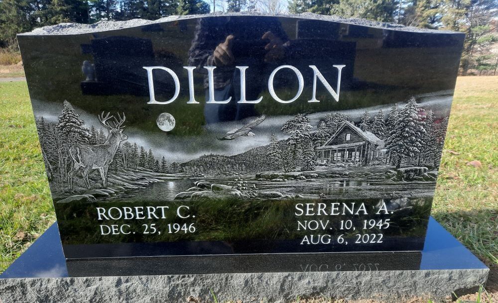Jet Black Grave Monuments | Phillipsburg Marble and Granite, Pennsylvania